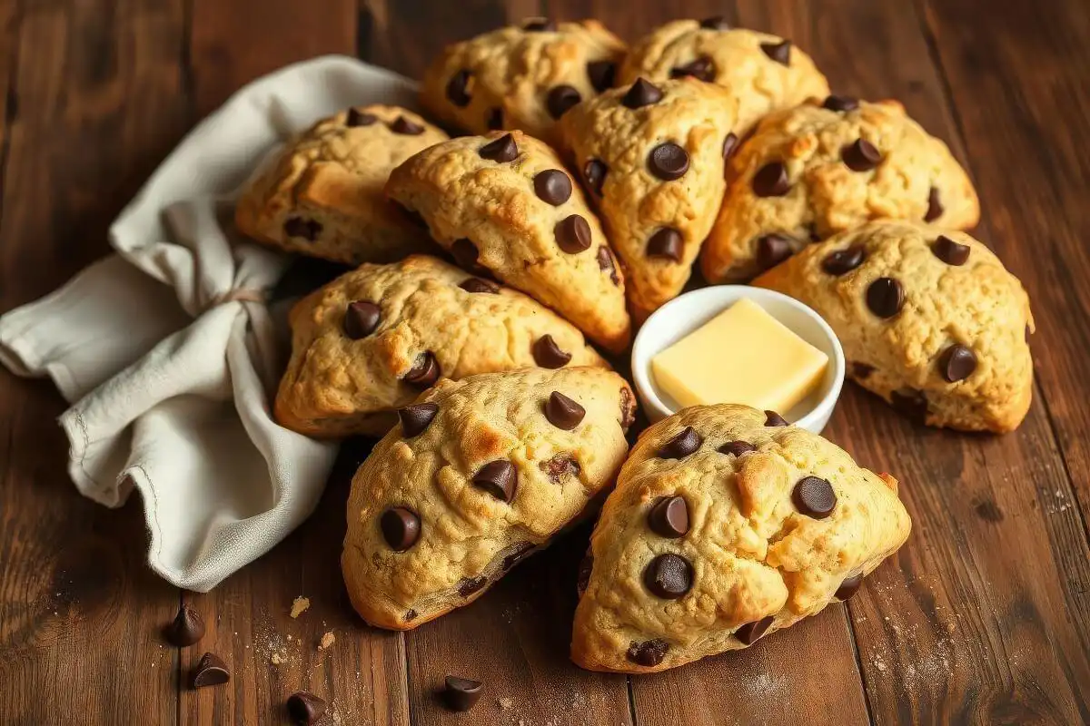 Delicious Chocolate Chip Scones : Easy Homemade Recipe